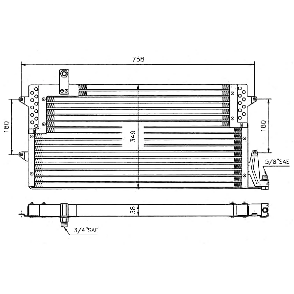 STELLOX 10-45005-SX (1045005_SX / 191820413D / 191820413E) радиатор конд.\VW Passat (Пассат) 93-96