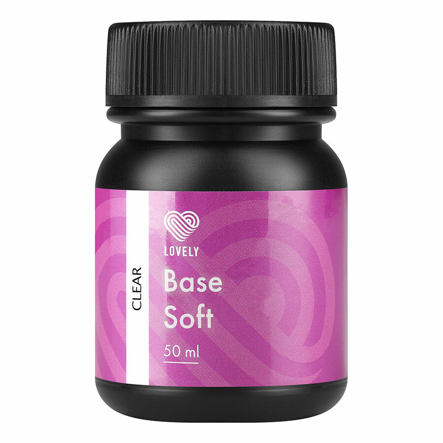 База для ногтей Lovely "Soft", прозрачная, средняя плотность, 50 мл