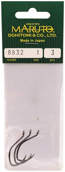 Maruto 8832 BN крючки №6/0 для фидерной ловли набор 3 шт прочные стальные