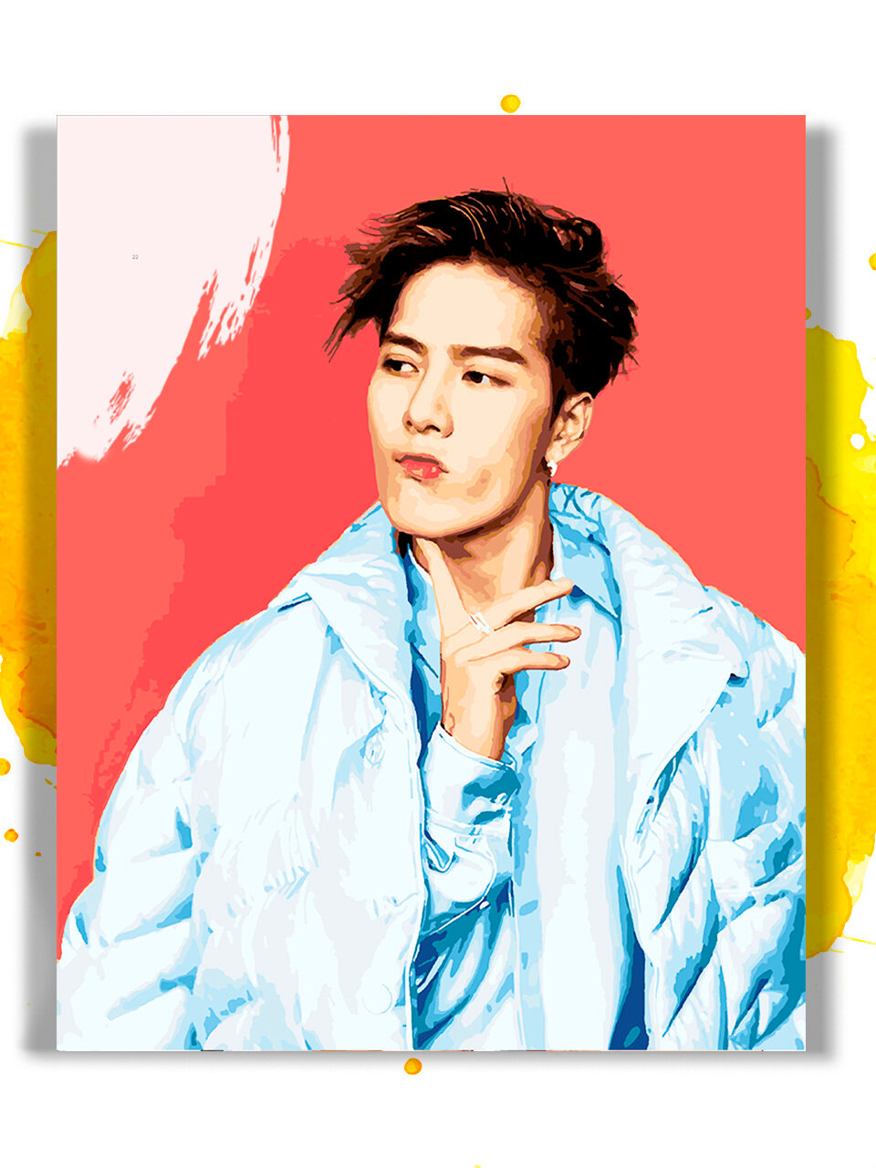 Картина по номерам на холсте GOT7 JACKSON WANG, 40 х 50 см