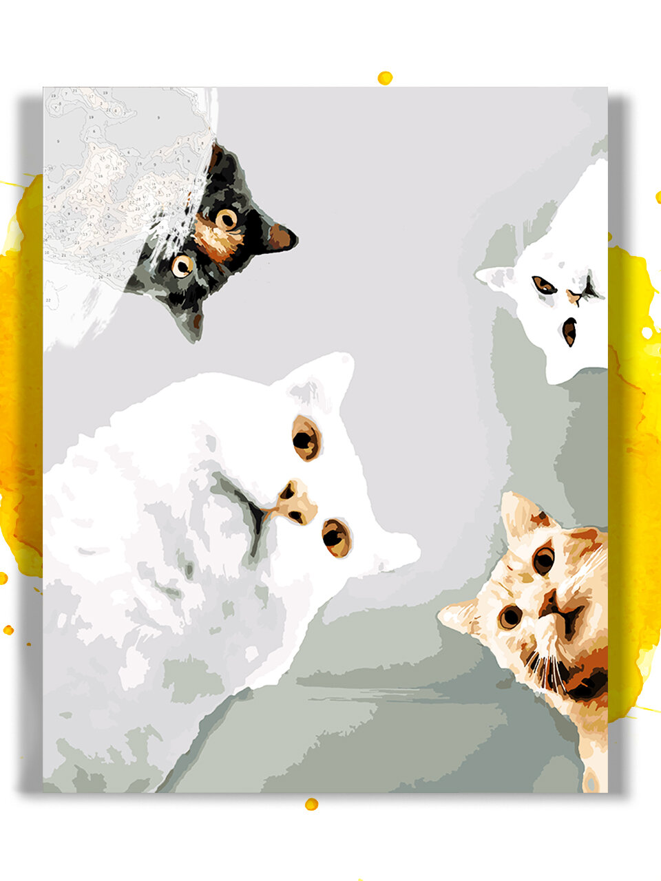 Картина по номерам на холсте Мем Коты - Наташа, 40 х 50 см