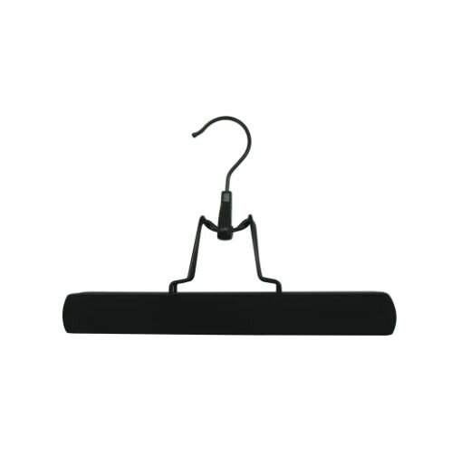 Вешалка-зажим Spaceo 28x17.2x2.2 см дерево покрытие soft touch цвет чёрный