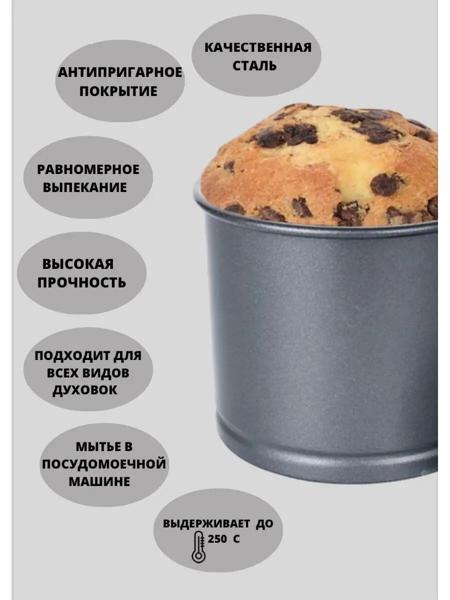 Форма для выпечки разъёмная Termico для кулича 12 см — фото 1
