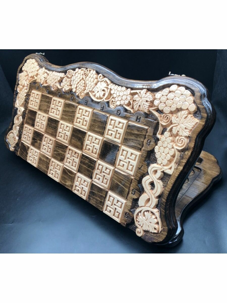 Шахматы Нарды Шашки резные "РАЙ"3в1, большие 60см