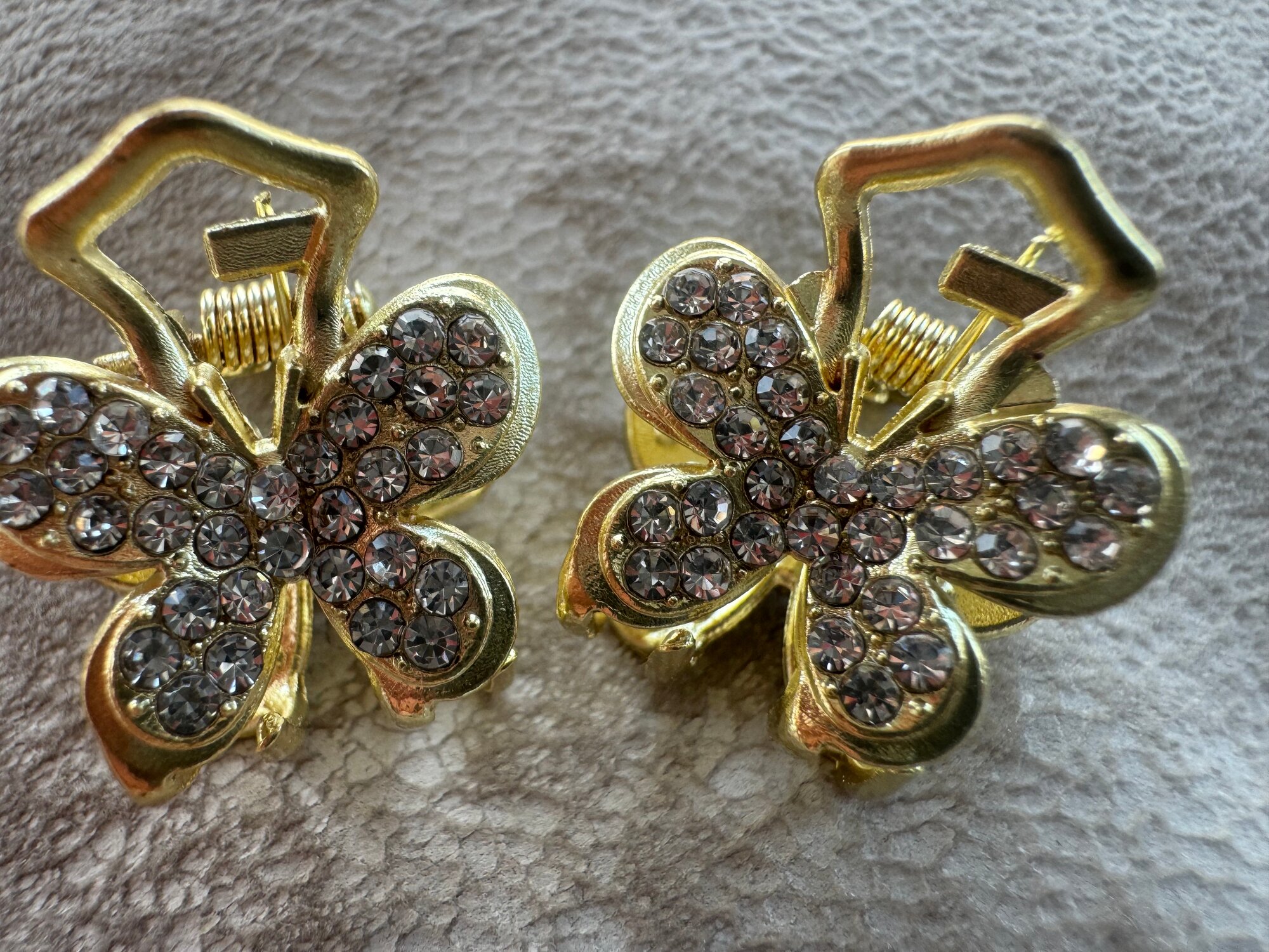 Крабики для волос маленькие металлический -2 шт.