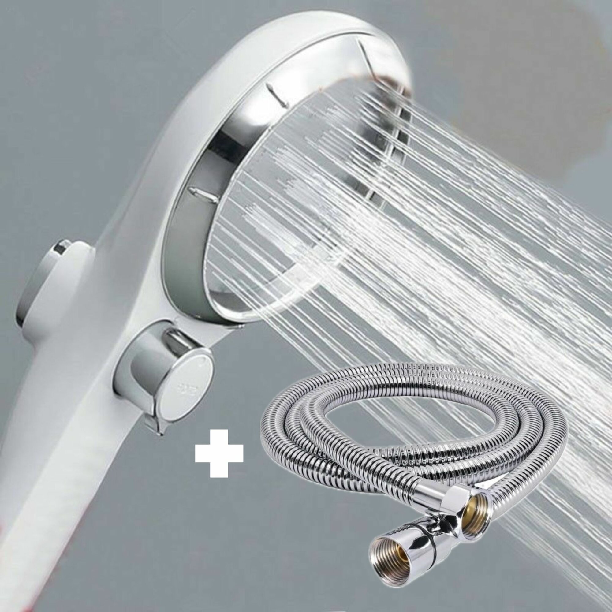 Лейка для душа регулируемая и шланг 1,5м. LUX набор