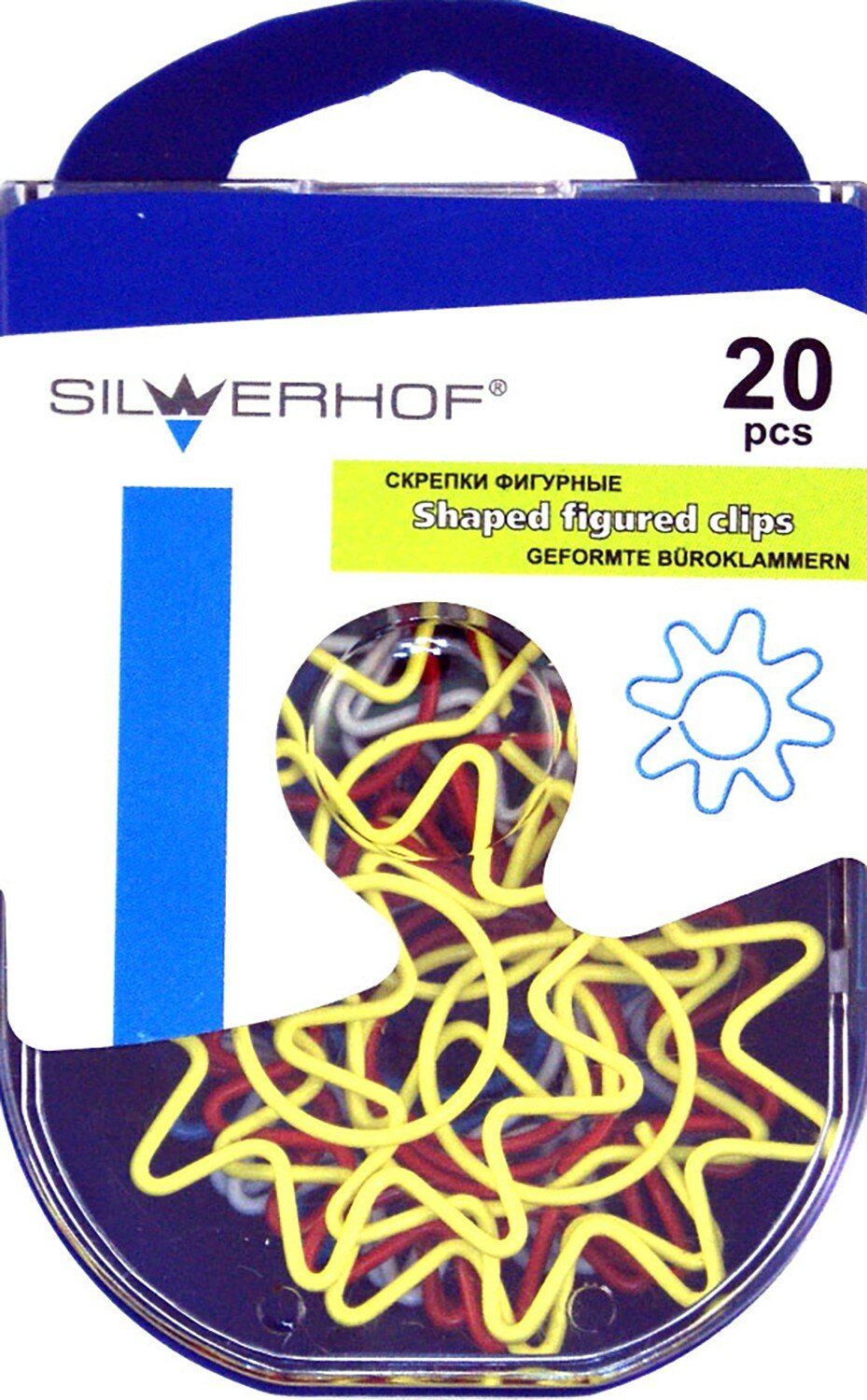 Скрепки фигурные "Солнце" 20 штук (493005)