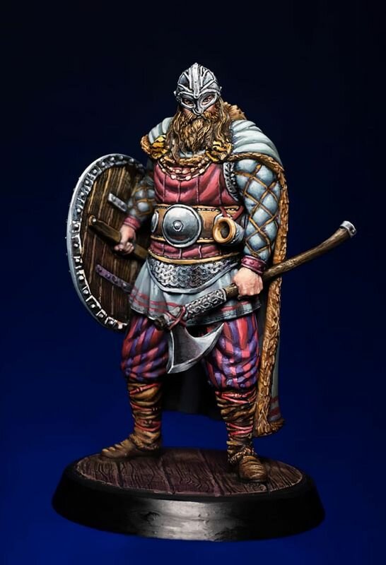 Викинг (40мм)(класс: Воин, Варвар, Бандит) миниатюра для DnD (ДнД) и других Настольных игр (НРИ, Варгеймов или РПГ), фентези тематика