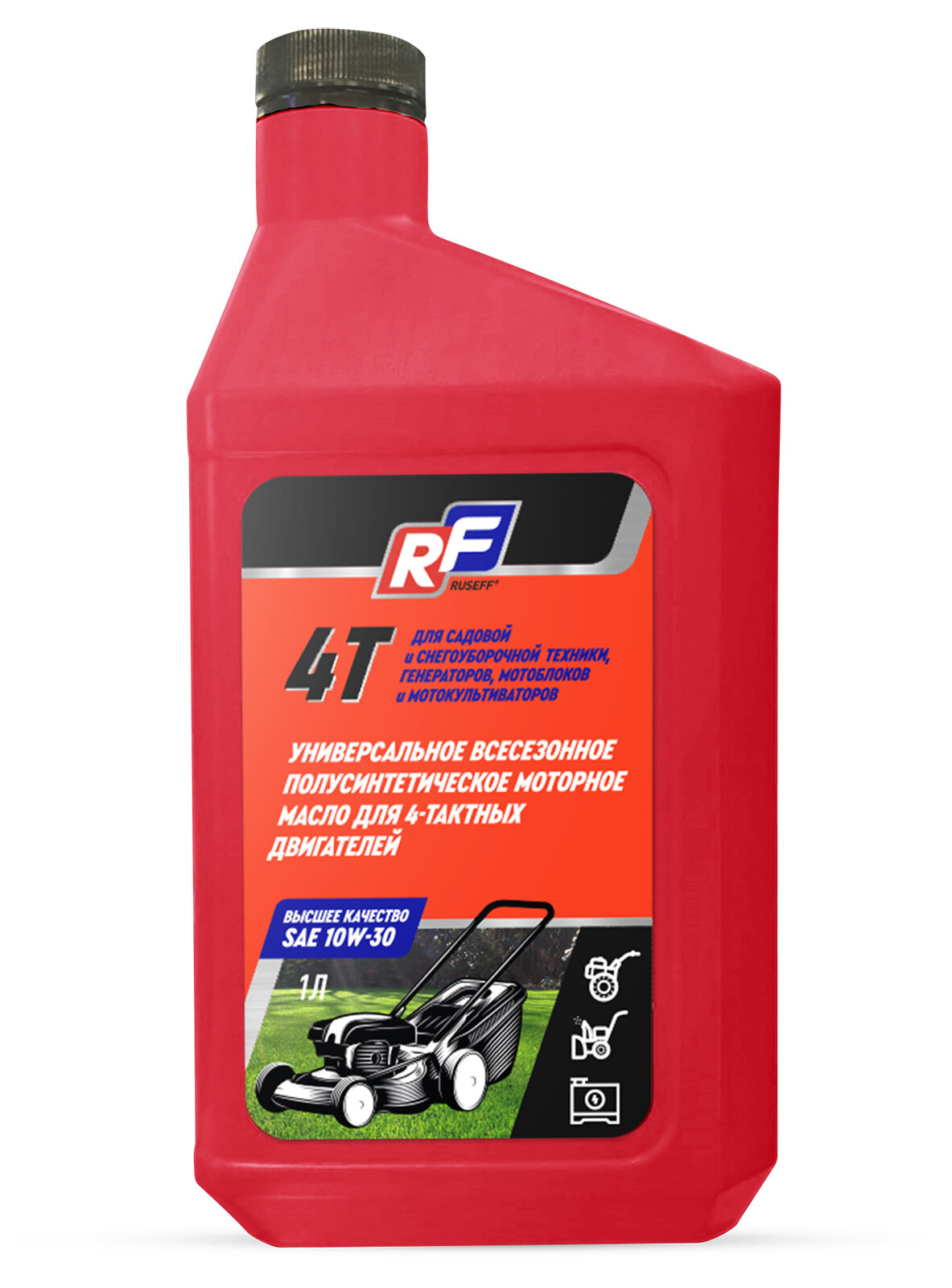 Масло Ruseff для 4-тактных двигателей 1л, полусинтетическое, всесезонное