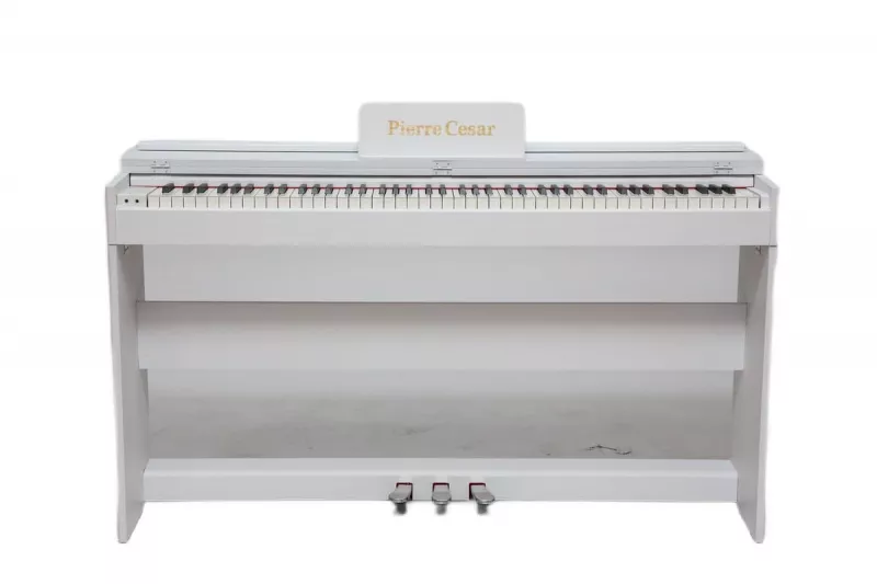 DP-12-H-WH (витрина) цифровое фортепиано,88клавиш, полновзвешенный молоточковый механизм,960тембров, многодорожечная запись, эффекты,2х10Вт громкоговорители, педаль в комплекте, цвет белый, Pierre Cesar