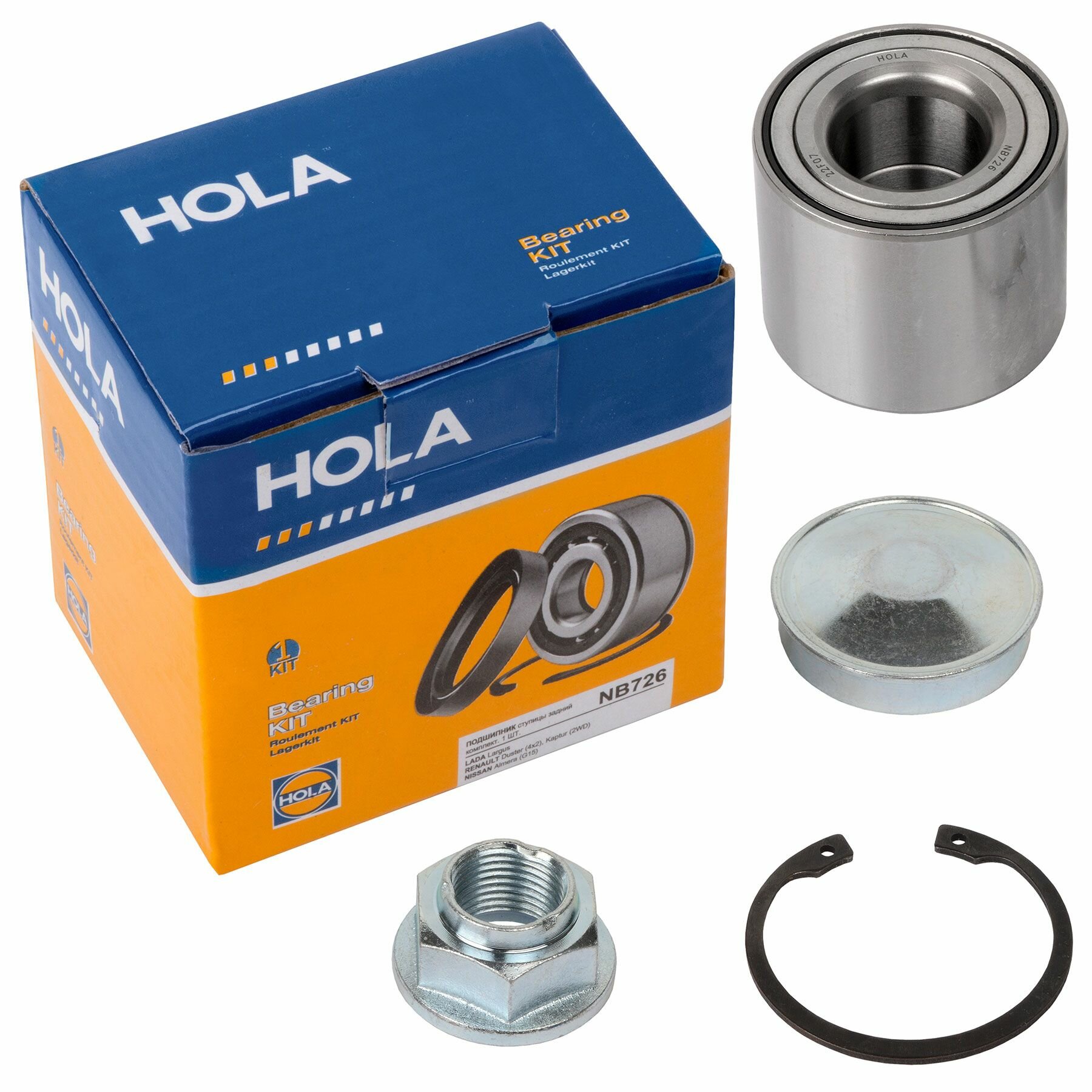 Подшипник ступицы, комплект задний HOLA NB726