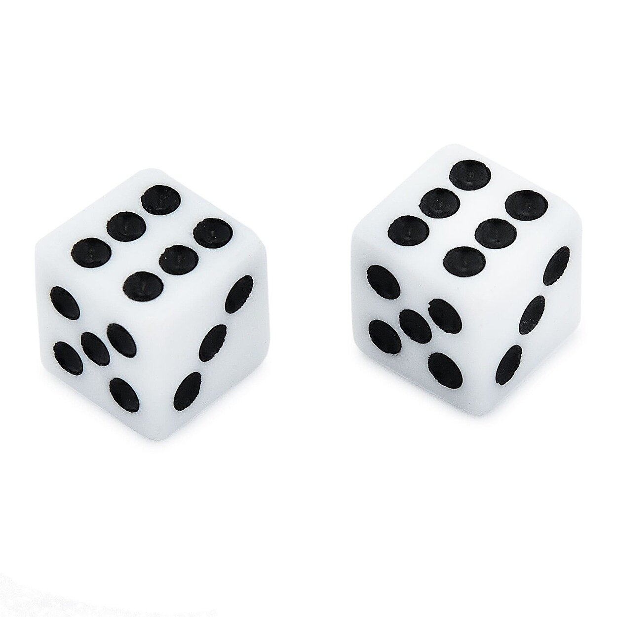 Кости игральные "Классика" пластик, белые, 10 мм (2 шт.), StartTime