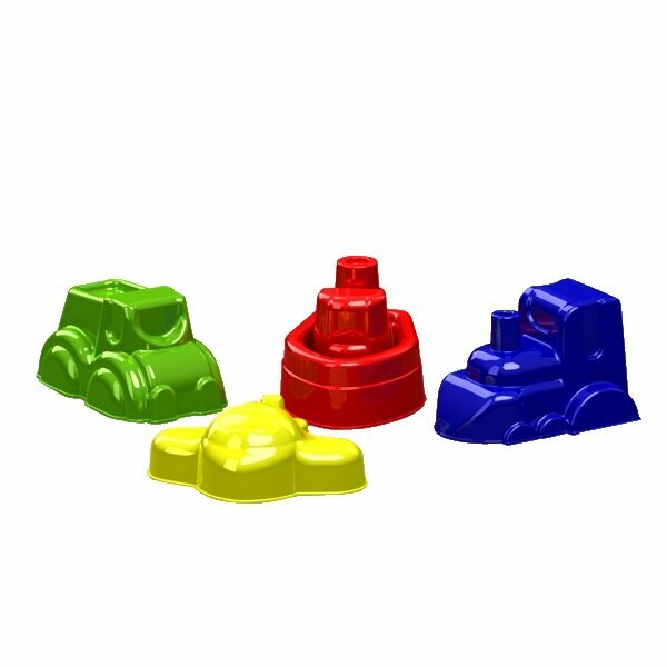 Набор формочек Плэйдорадо "Транспорт", пластик, для песка, 4 шт.