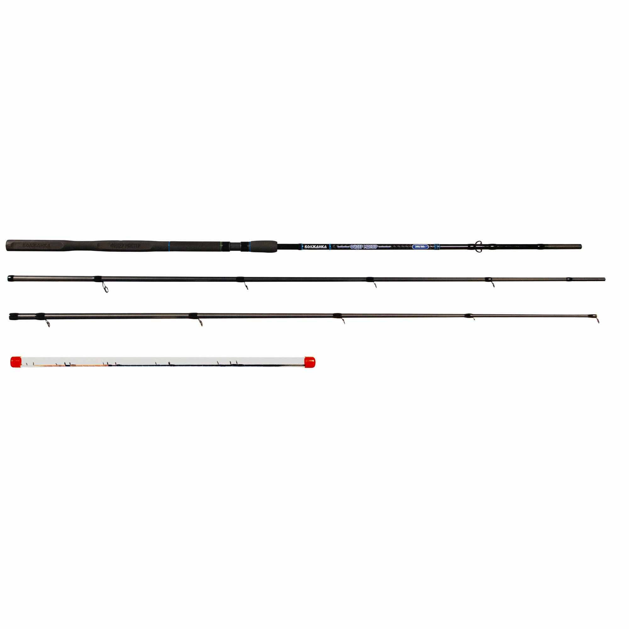 Удилище фидер Волжанка Фидер Мастер 3.9м тест 80гр+ (3 секции+3)