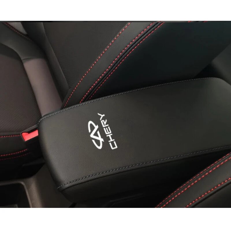 Черный подлокотник Chery Tiggo 4 Pro с логотипом, для МКПП