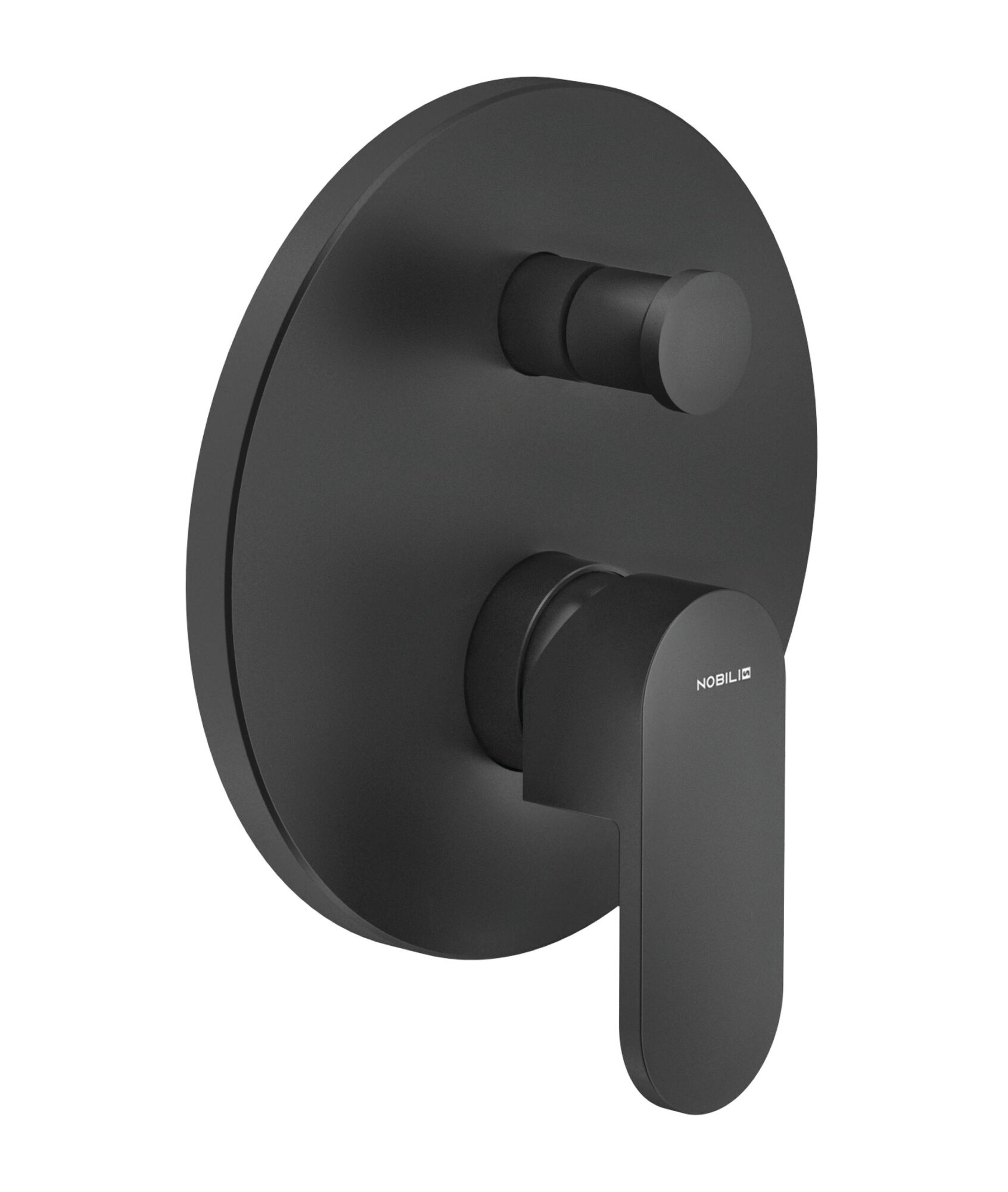 Смеситель для ванны Nobili Up, внешняя часть, 2 потребителя, матовый чёрный UP94100/EBM