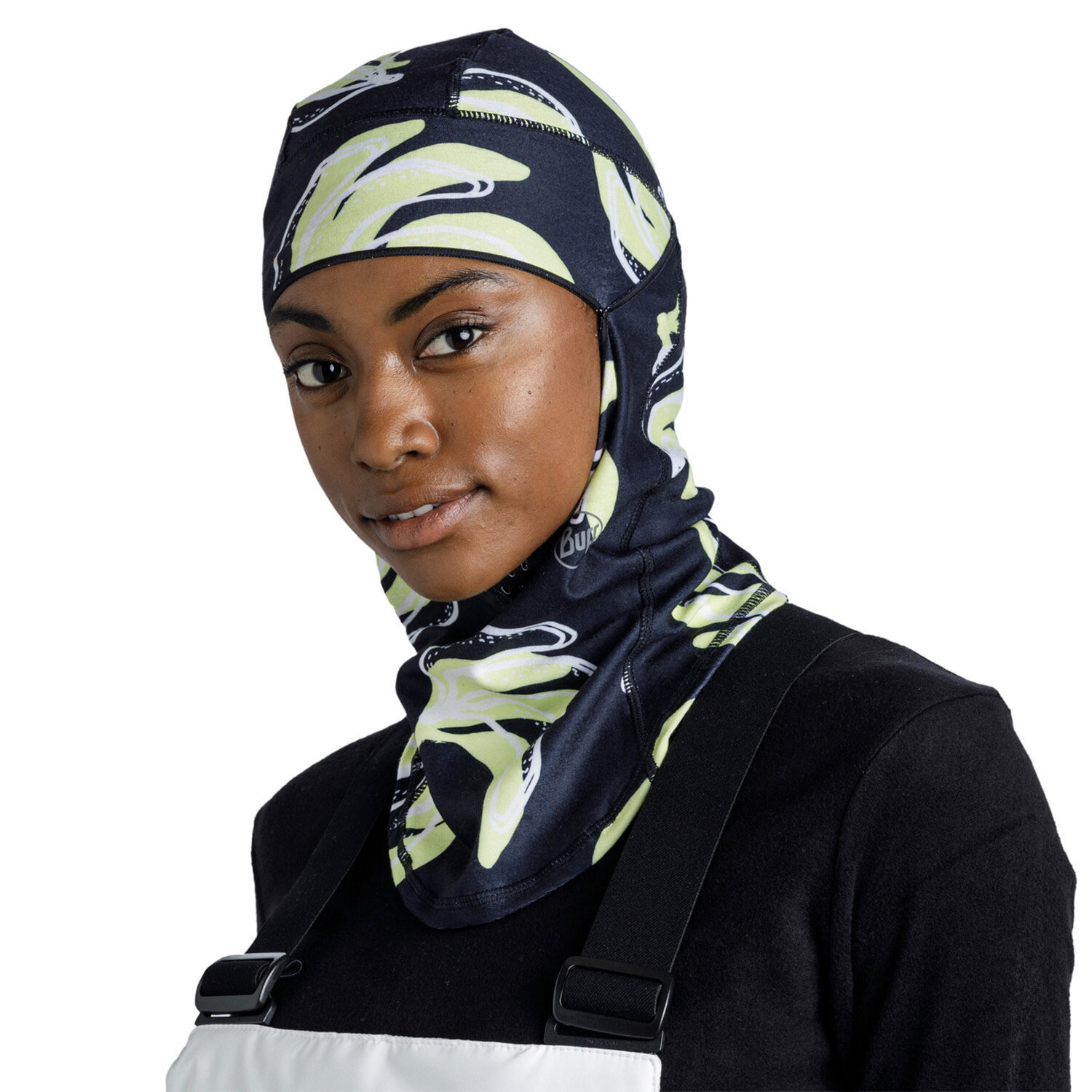 Балаклава Buff Thermonet hinged balaclava для взрослых и детей, размер us:б/р, желтый/черный — фото 1