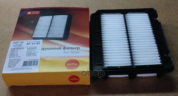 Фильтр воздушный CHEVROLET Aveo II (T250, T255) 02/06->, Daewoo KALOS 1,2 09/02-- SIBTEK арт. AF01.81