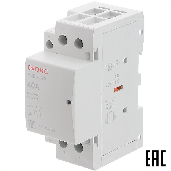 Контактор модульный 40А 240В 2з на Din-рейку MCE-40-20-A240 ДКС