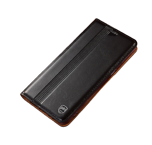 Чехол-книжка Чехол. ру Premium для Xiaomi Poco X3 GT из качественной натуральной мраморной кожи буйвола прошитый элегантной прострочкой черный с маг.