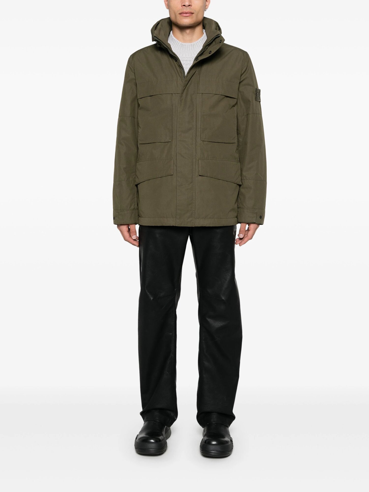 Пальто Stone Island Ghost, размер XL, green — фото 1