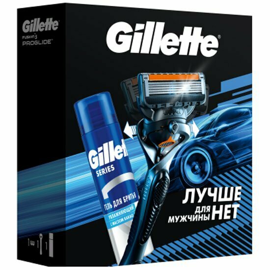 Подарочный набор Gillette Fusion5 Proglide (бритва + гель для бритья)