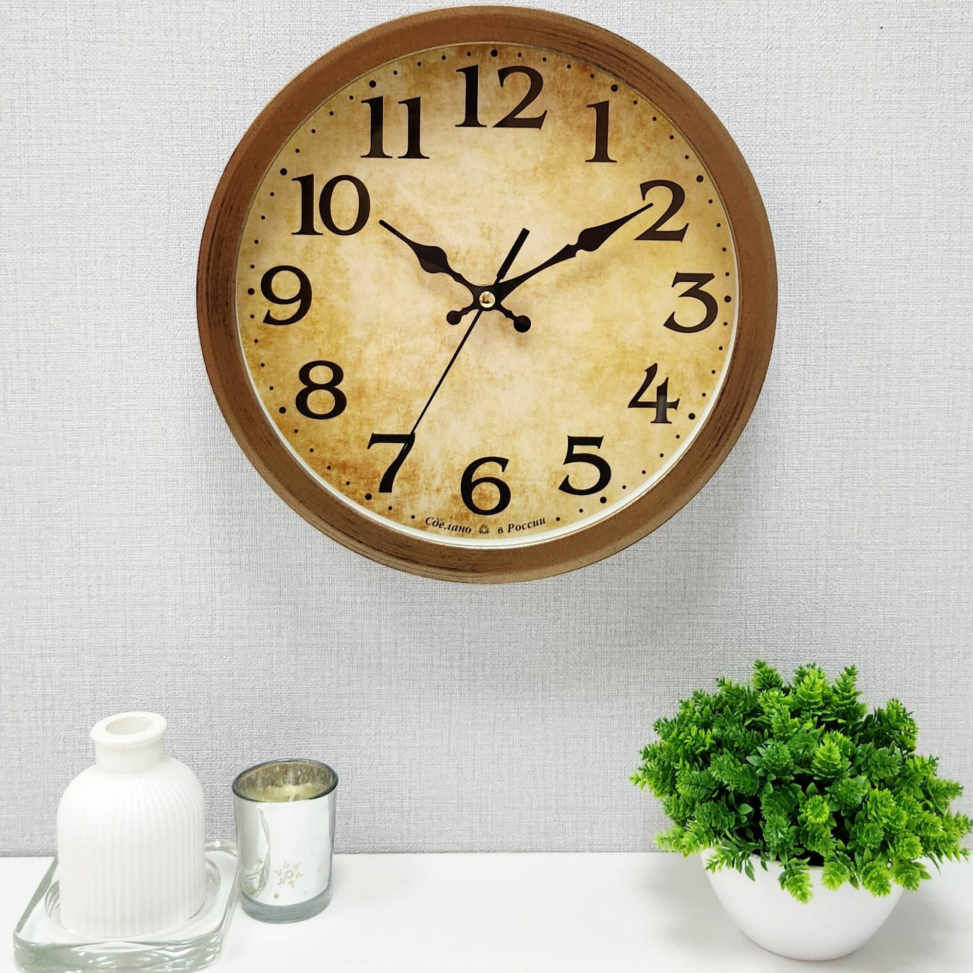 Часы настенные Алмаз бесшумные большие на кухню офис спальню B100