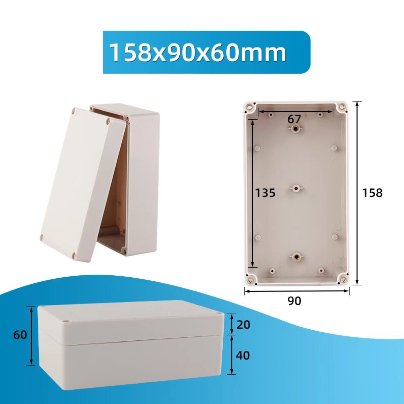 Водонепроницаемый корпус ABS 158x90x60mm серый