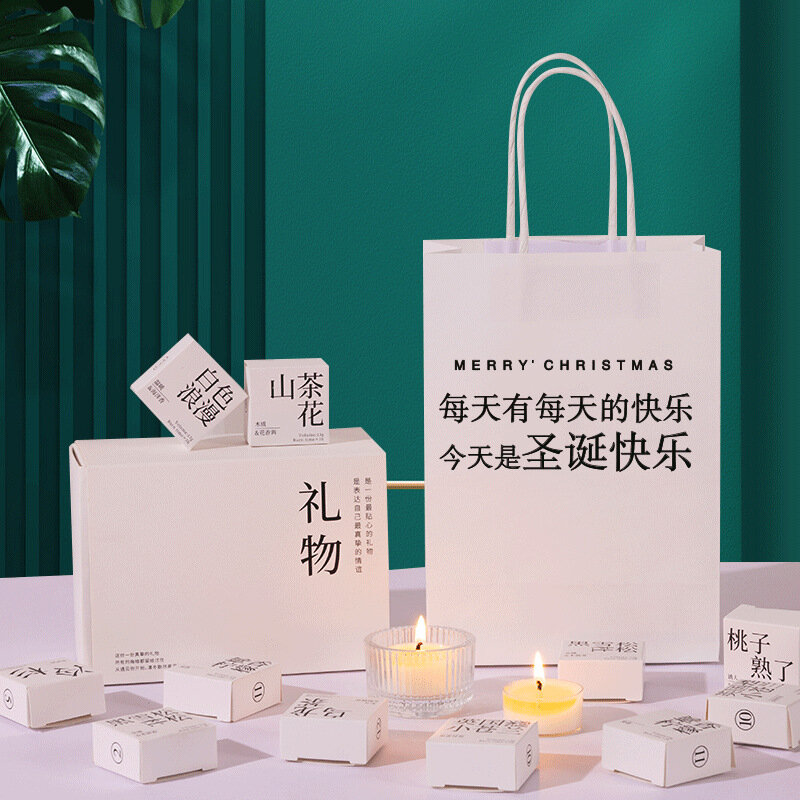 Рождественский подарок с скрытой поэзией в аромате, подарочная коробка с ароматическими свечами, высокая эстетическая ценность, сувенир, подарок на день рождения для девушки.