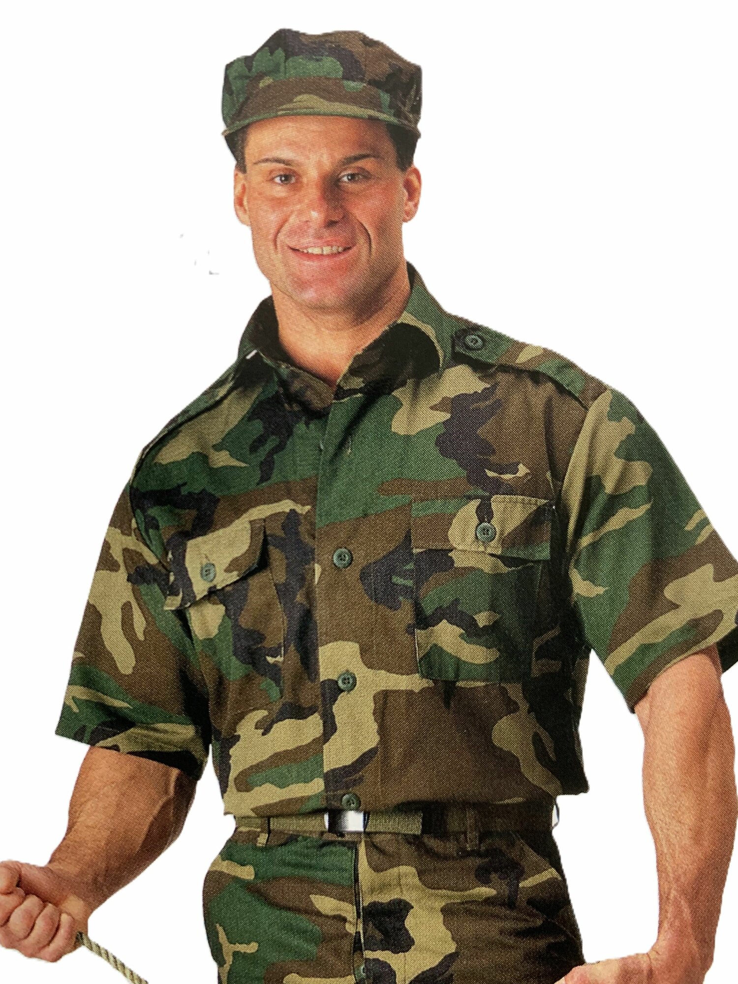 Рубашка с коротким рукавом Rothco Short Sleeve Tactical Shirt, цвет WOODLAND, размер 3XL.