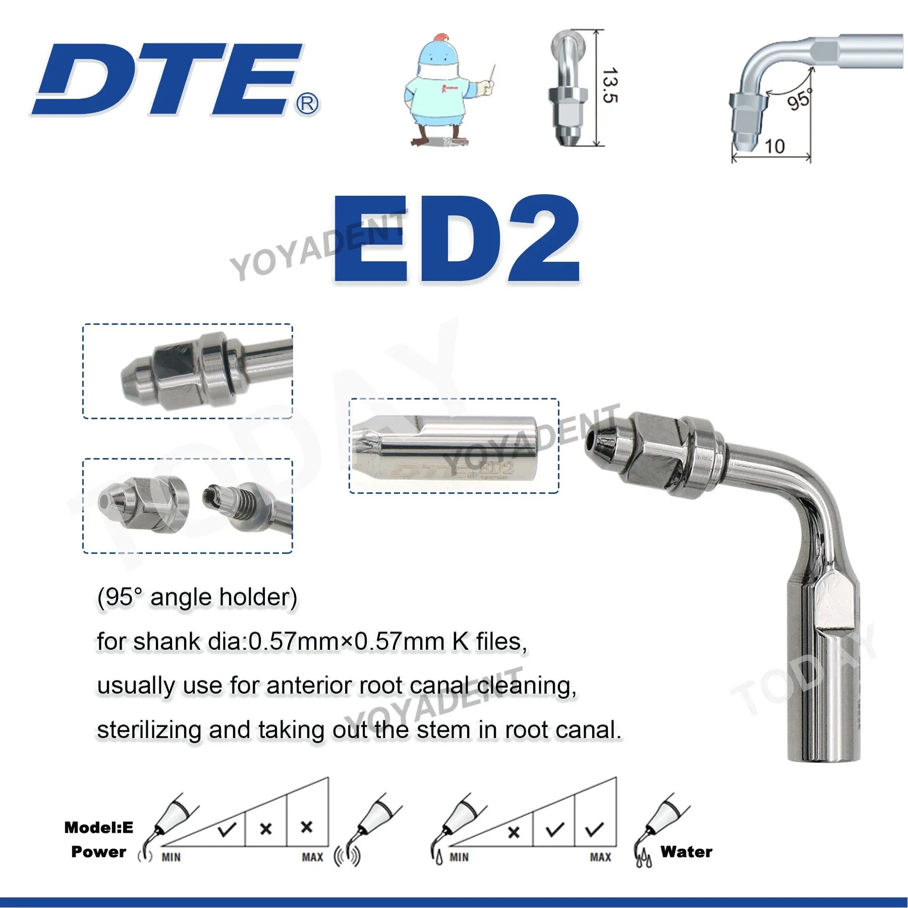 Стоматологический ультразвуковой скалер Woodpecker DTE со встроенным светодиодным наконечником V2/V3, наконечники эндоскалера, подходят для стоматологического кресла NSK SATELEC ACTEON