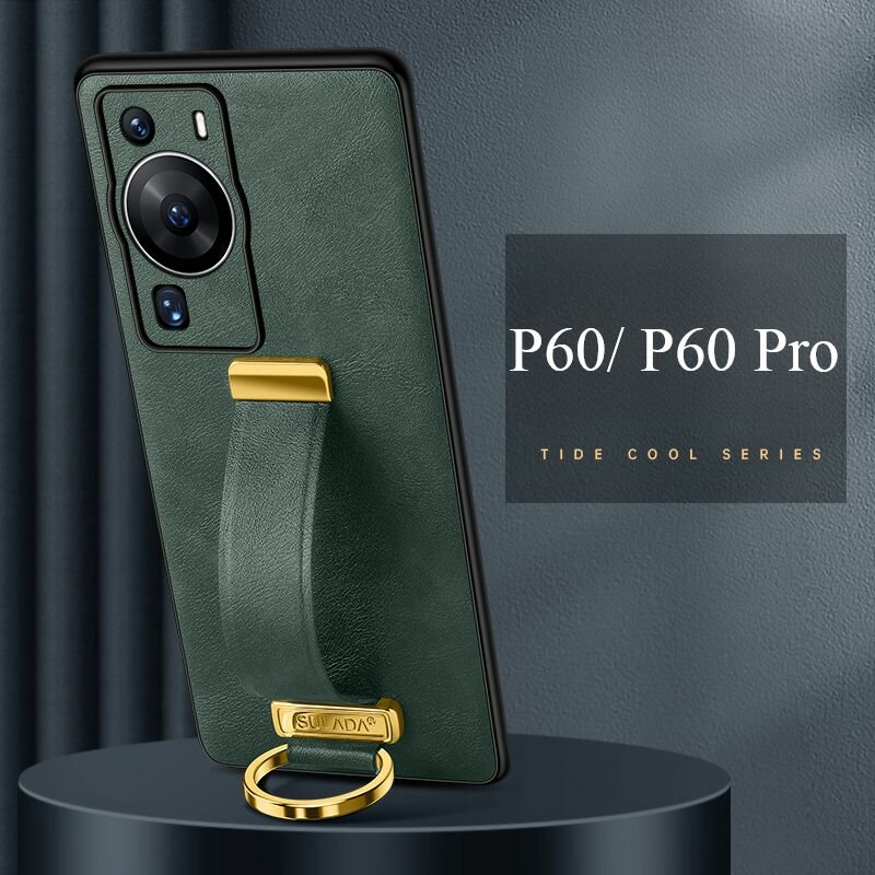 SULADA Роскошное коже чехол для Huawei P60 и P60 Pro (Хуавей П60 и П60 Про) Нескользящий и удобный