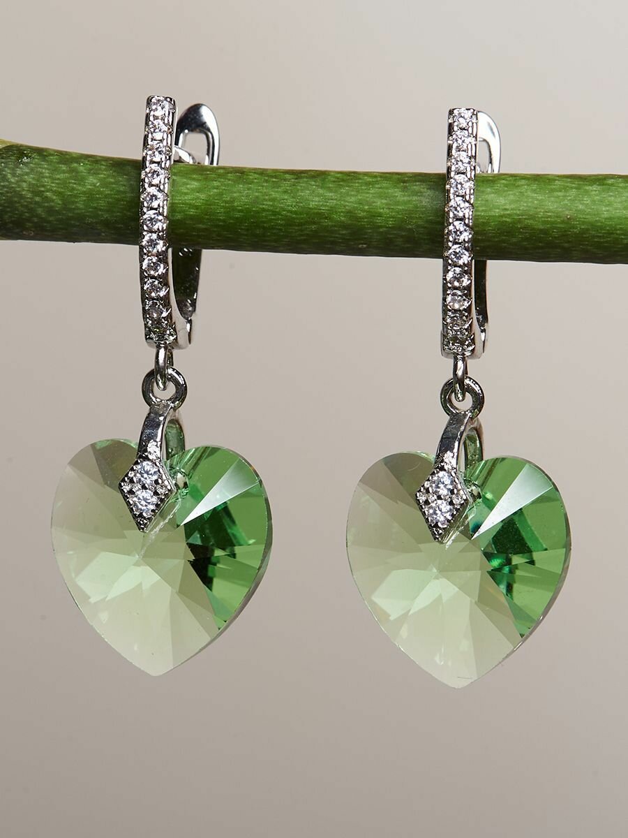 Серьги, стекло, кристаллы Swarovski, кристалл