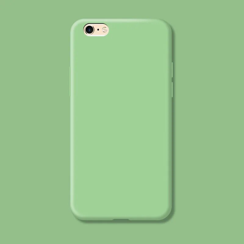 Зеленый чехол для iPhone SE 2020 из жидкого силикона