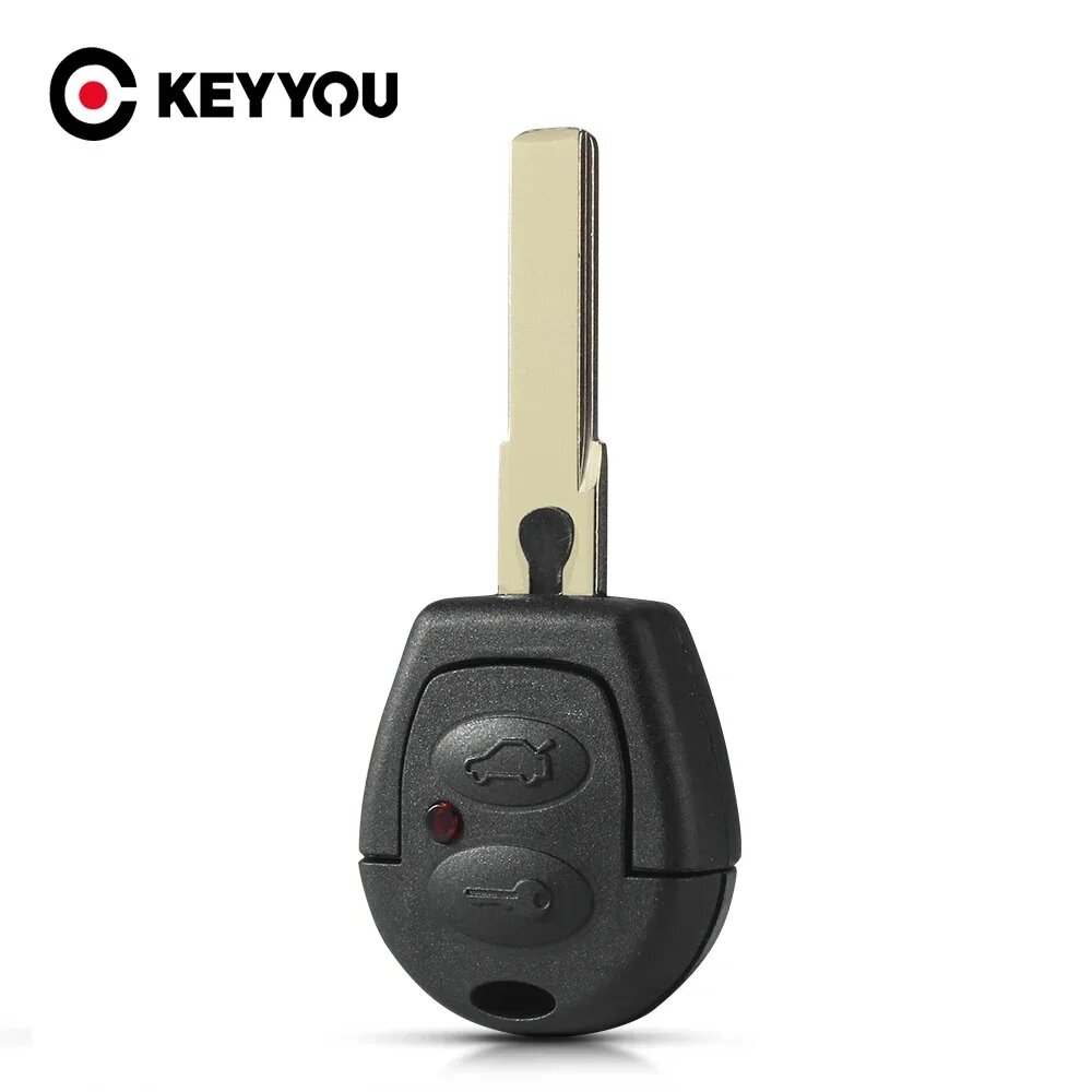 Дистанционный Автомобильный ключ KEYYOU, оболочка для VW Polo, Golf, Jetta, Sharan, Seat Leon, Skoda Fabia, Octavia, дополнительно Fob, 2 кнопки