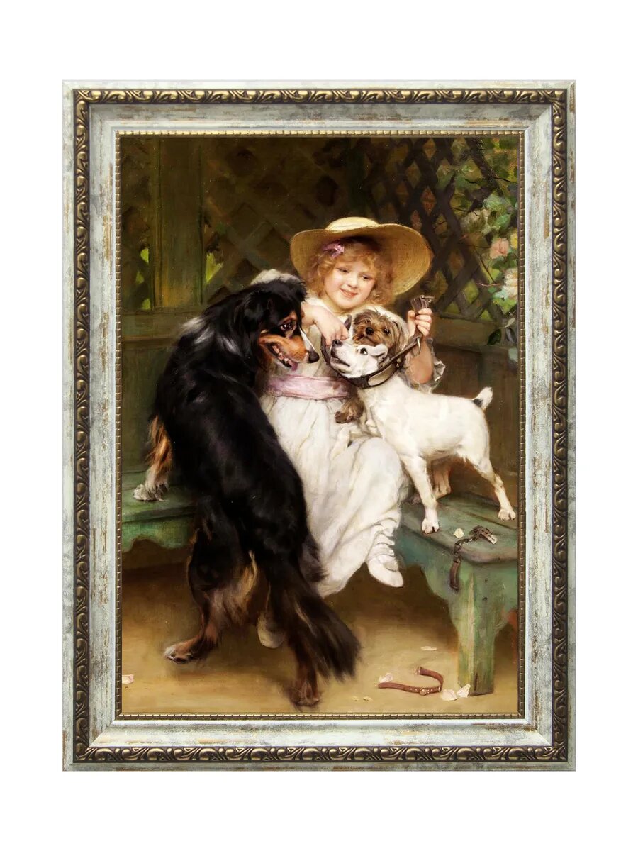 Картина "Дети" в классической раме 29*39 см