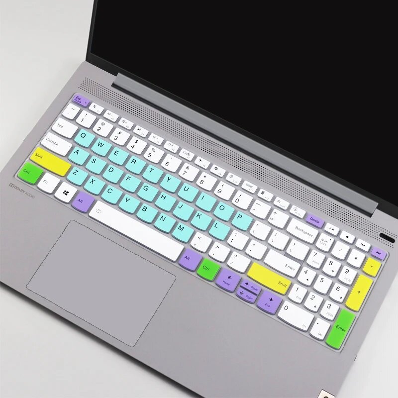 Силиконовая накладка на клавиатуру Lenovo V15, Серый/candymint