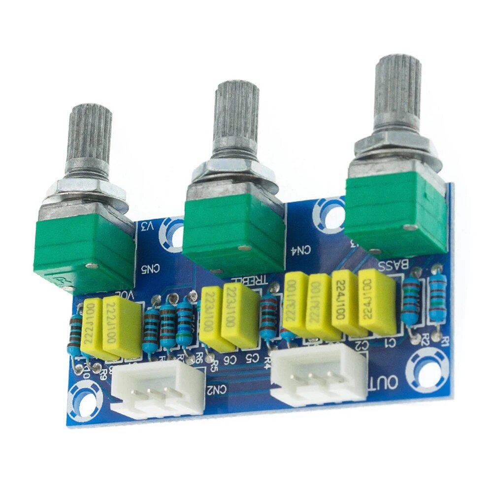 XH-M802 Пассивный модуль предусилителя HiFi, тональная плата с регулятором громкости высоких басов