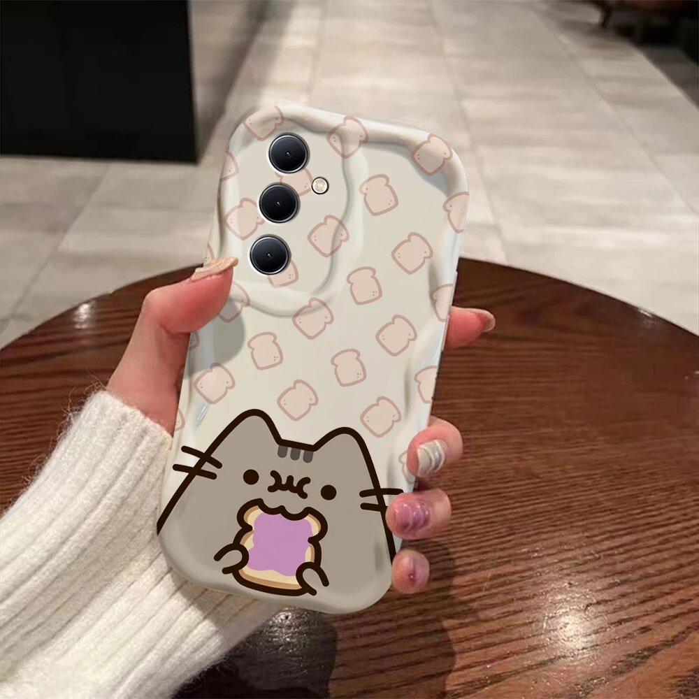 Чехол для Samsung A55 5G Pusheen Cat с тостами, NYGDB-29cc24050604