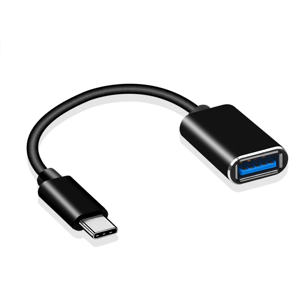 Новый адаптер Type-C OTG Кабель USB 2.0 Type C «папа» к USB A «мама» OTG Шнур для передачи данных для смартфона сотового телефона Android Black