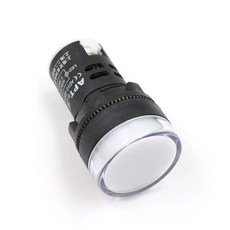 Индикаторная сигнальная лампа ELESAVEE AD16-22DS 22 мм 12/24/110/220/380 В белый, 110 В