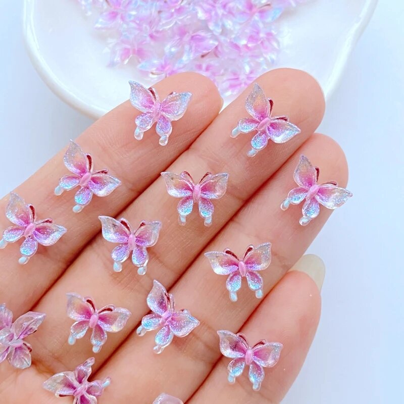 Блестящие бабочки из смолы TSXJY 50 шт E