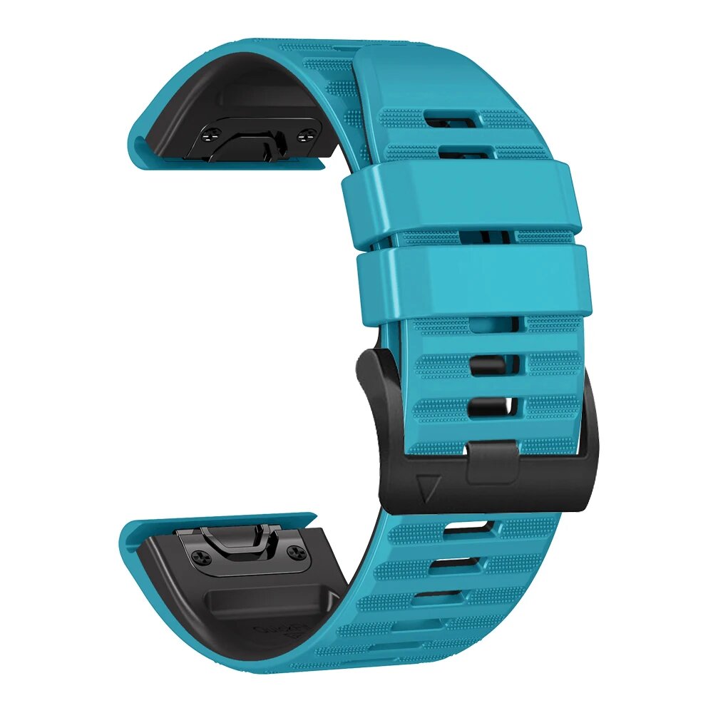 Силиконовый ремешок 22 мм Blue black для Garmin Fenix 7/6/5