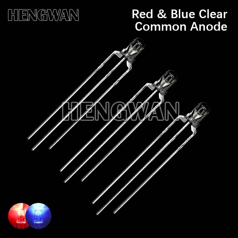 Двухцветные светодиоды HENGWAN R-B Clear Anode
