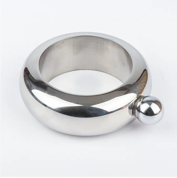 Браслет-фляга из нержавеющей стали 3,5 унций Silver