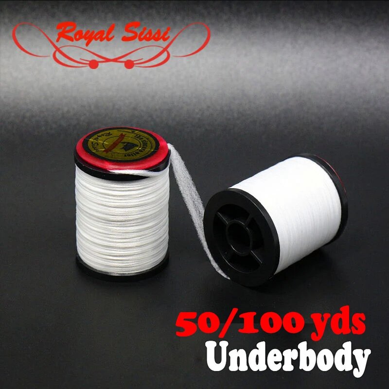 Royal Sissi Белая эластичная нить 600D для вязания мушек