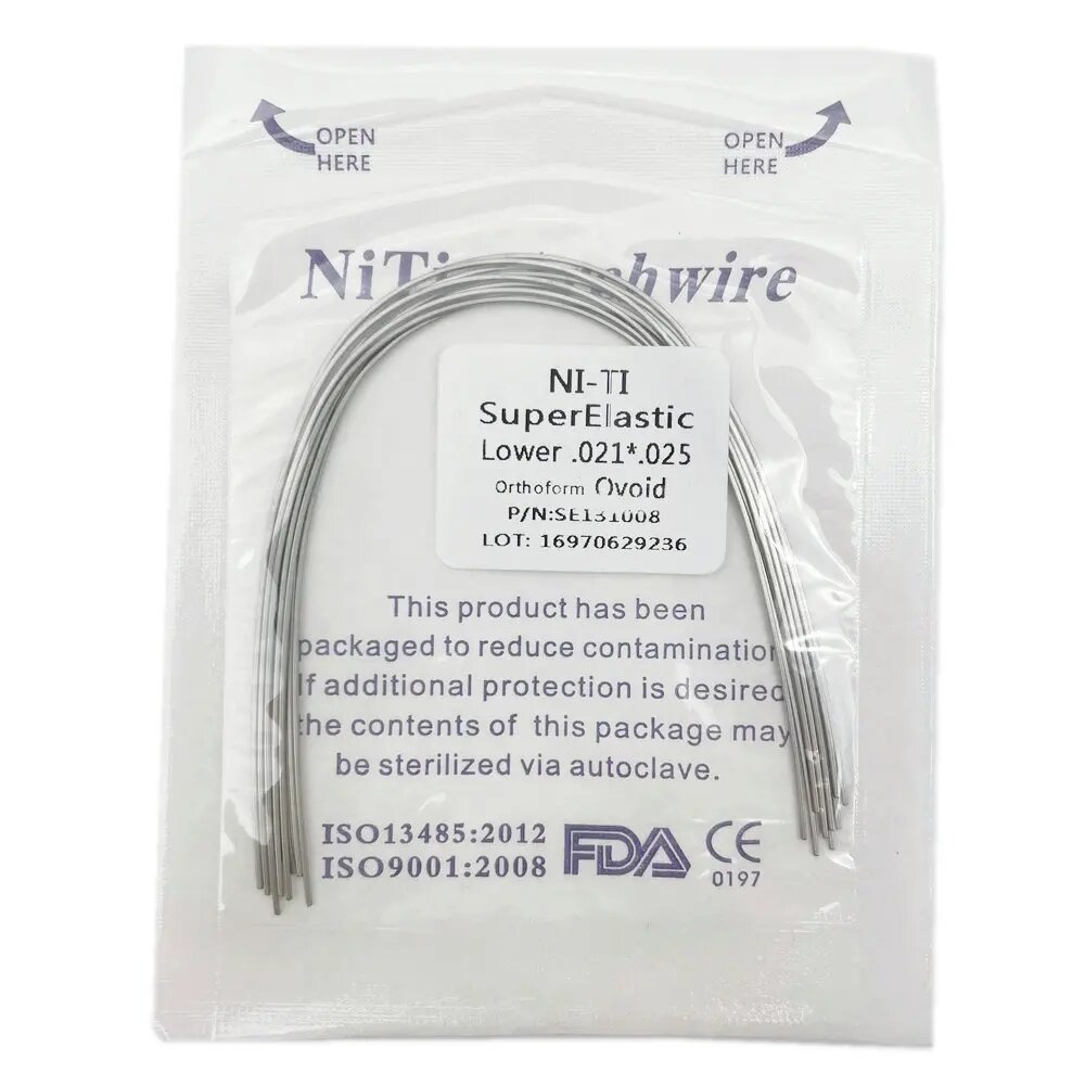 Нити ортодонтические Niti SuperElastic Lower .021x.025