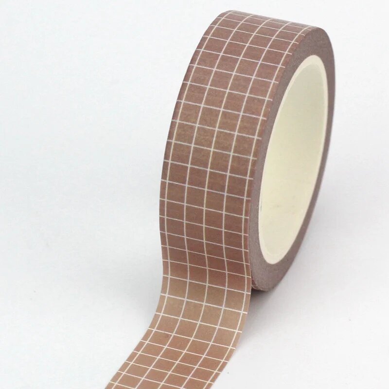 Декоративная лента GREATHOPE WASHI TAPE 10 м пастельные цвета Коричневый, NO.1639