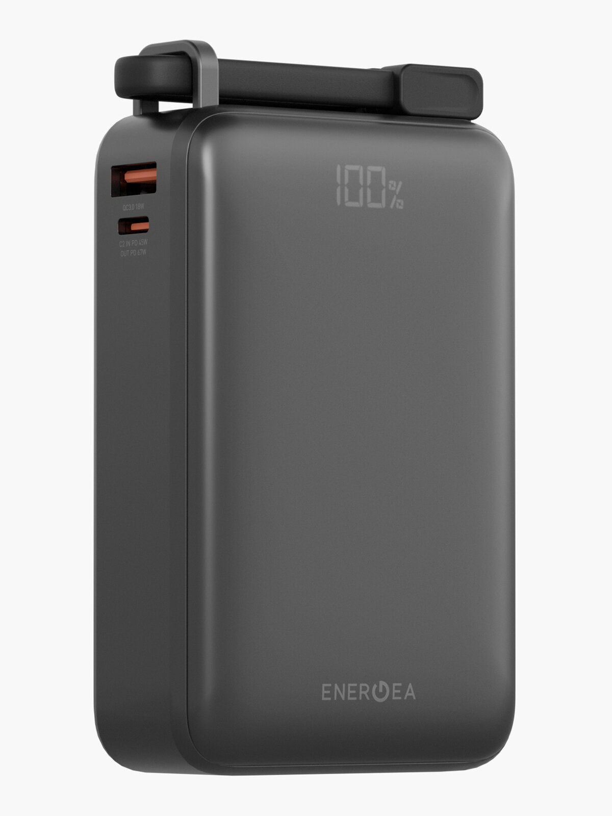 Energea АКБ Compac 67 Ultra, 20000 2USB-C+A +USB-C Cable PD67W Digital display, Gunmetal