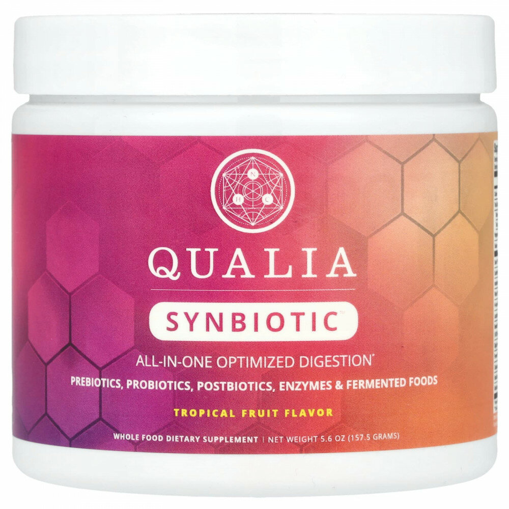 Qualia, Probiotic +, тропические фрукты, 157,5 г (5,6 унции)